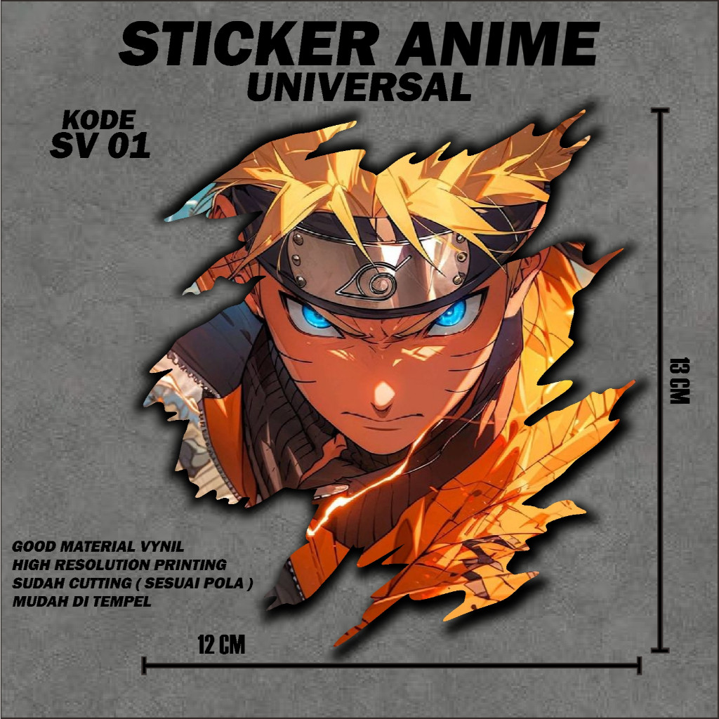 Jual Sticker Vynil Anime Naruto Stiker Sudah Printcut Siap Tempel ...