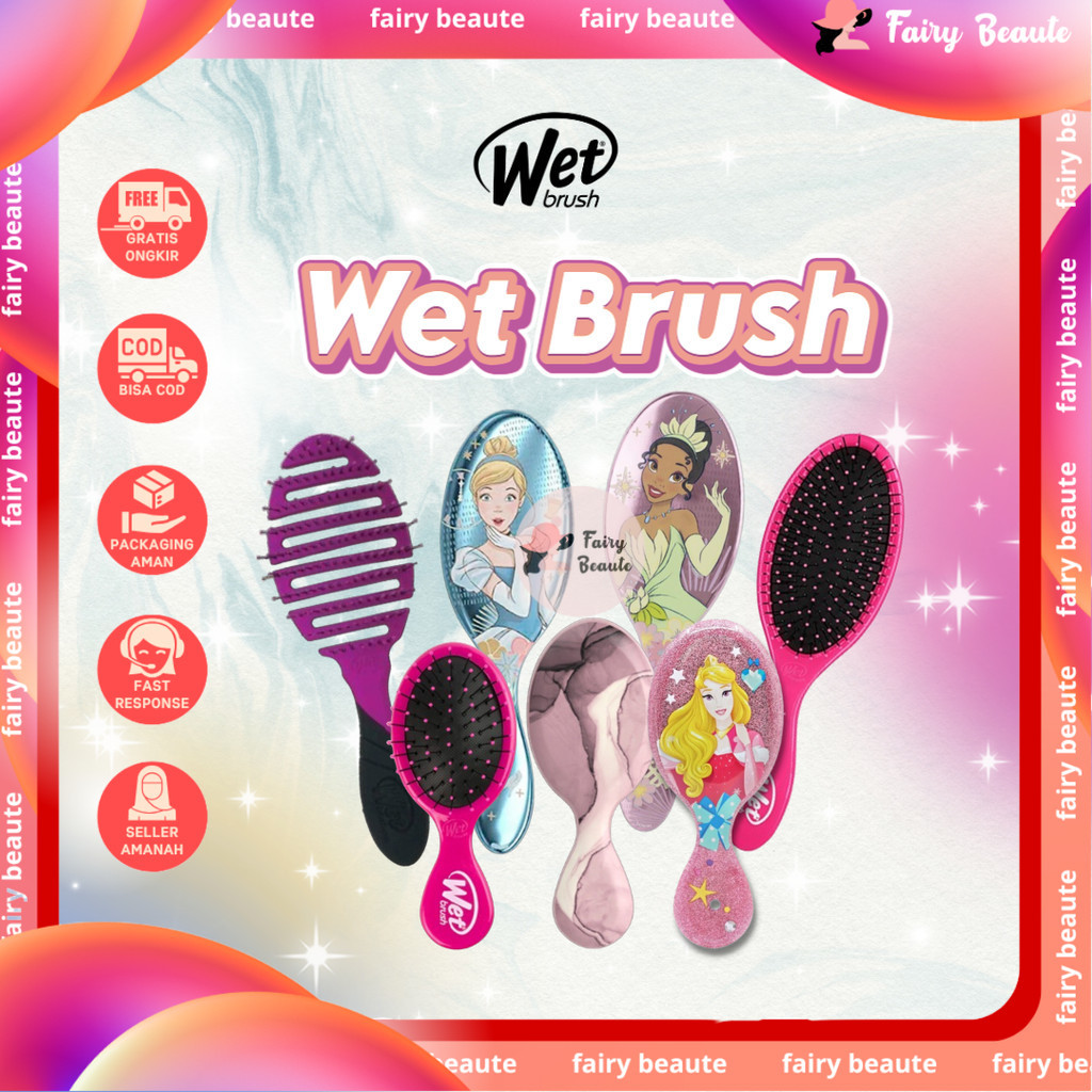 Jual THE WET BRUSH WetBrush Disney Princess / Wet Brush Mini Disney ...