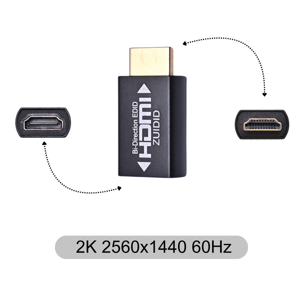 Jual ZUIDID HDMI EDID Emulator Passthrough Adapter Dummy Plug for ...