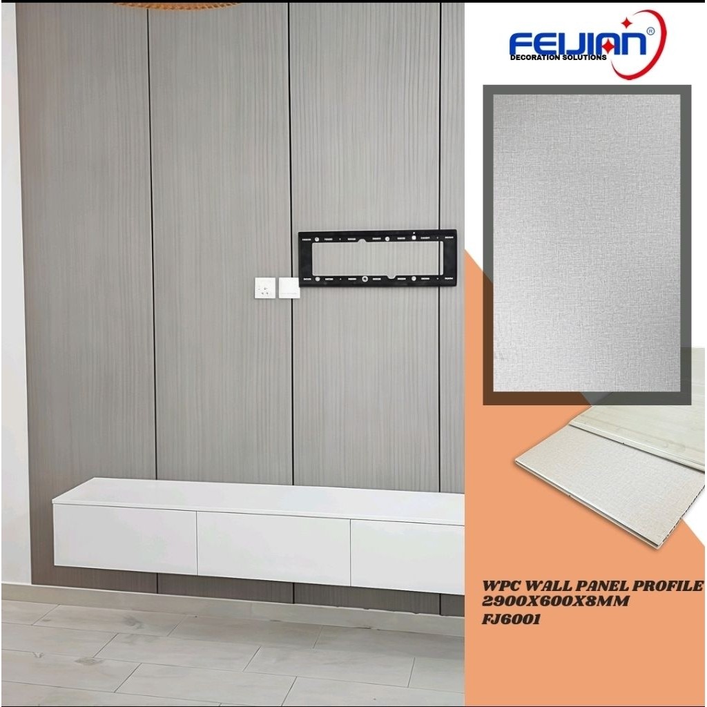 Jual Wall board Dinding Lebar 60cm x 290cm x 0.8mm / WPC Wallboard ...