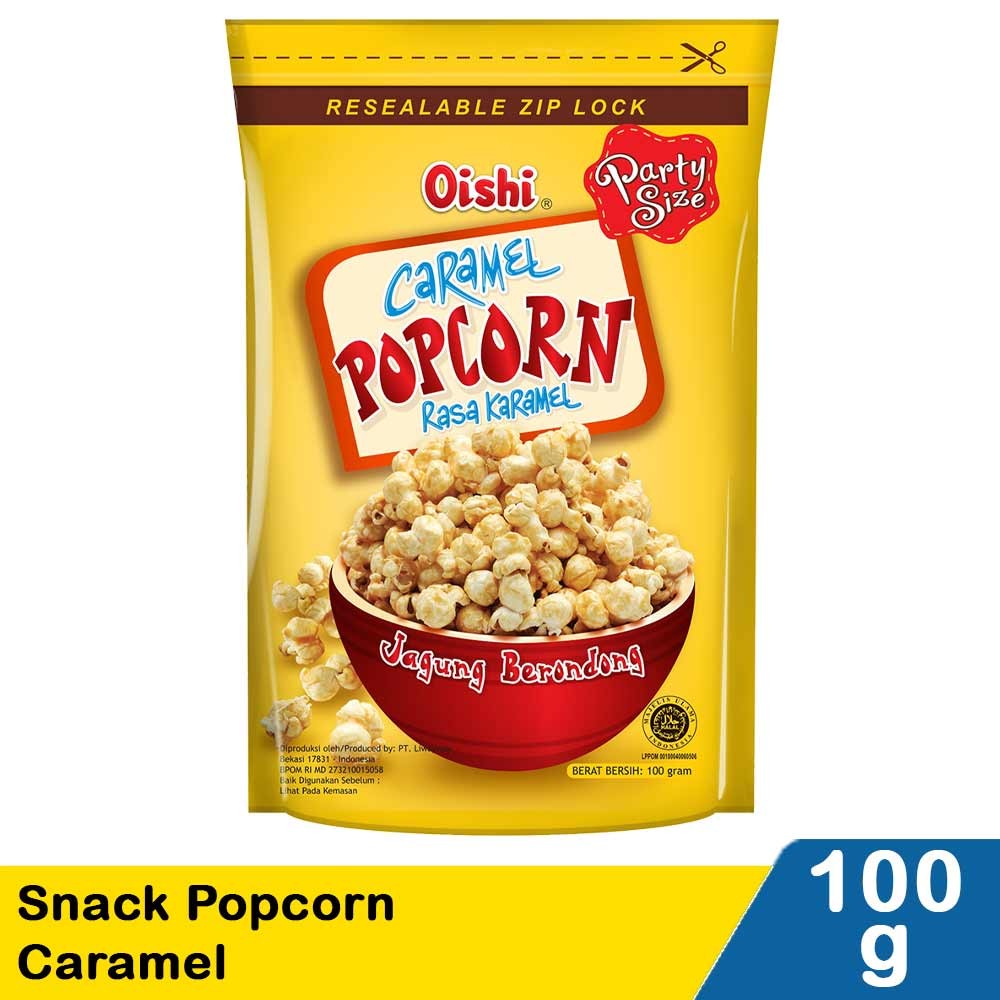 Jual OISHI SNACK POPCORN KARAMEL 100g | Shopee Indonesia