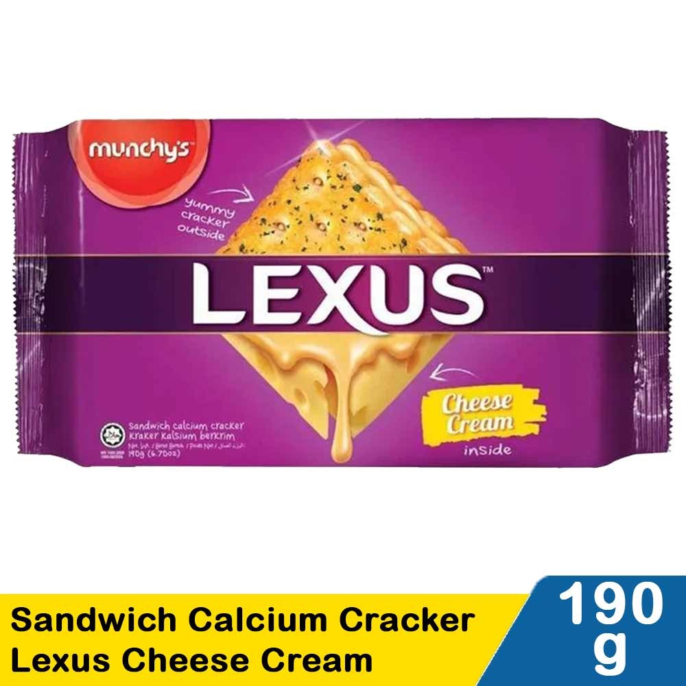 Jual MUNCHY'S SANDWICH CRACKER LEXUS BT21 CHEESE CREAM 190g | Shopee ...