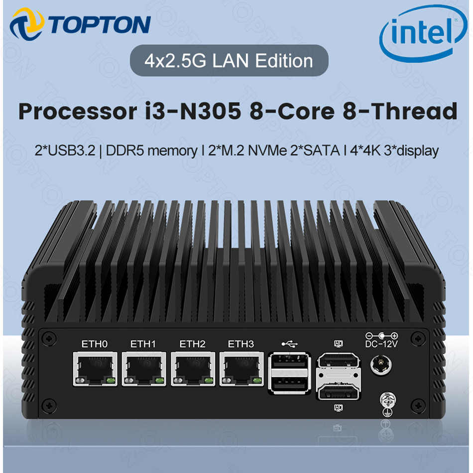 Jual 2.5G Firewall Router Intel i3 N355 N305 N150 N100 4xi226-V LANs ...