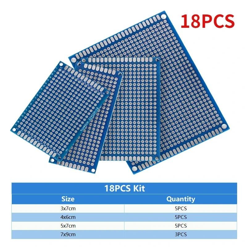 Jual 10-40pcs PCB Board Prototype Boards Blue 2x8cm 3x7cm 4x6cm 5x7cm ...