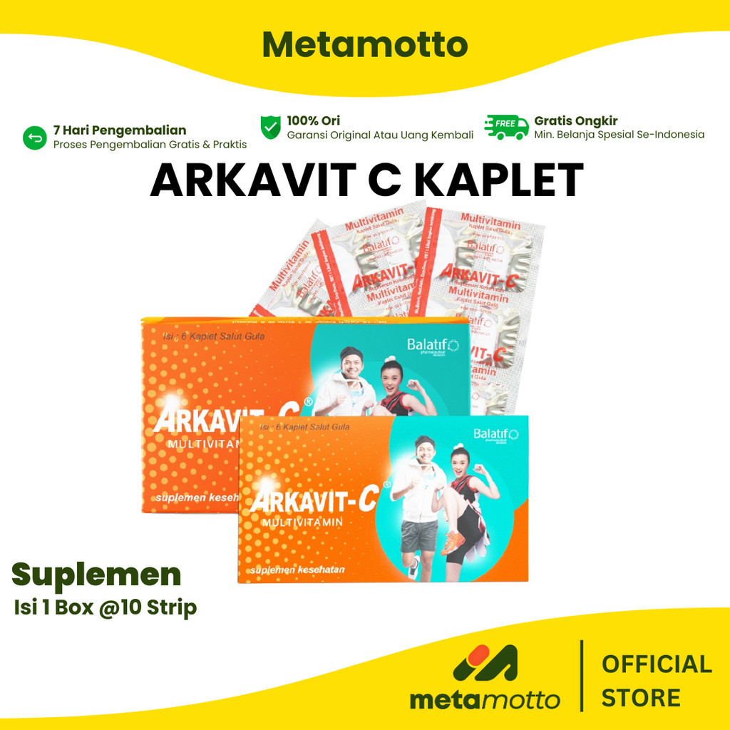 Jual 1 Box ARKAVIT-C Kaplet Multivitamin untuk Bantu Memelihara ...