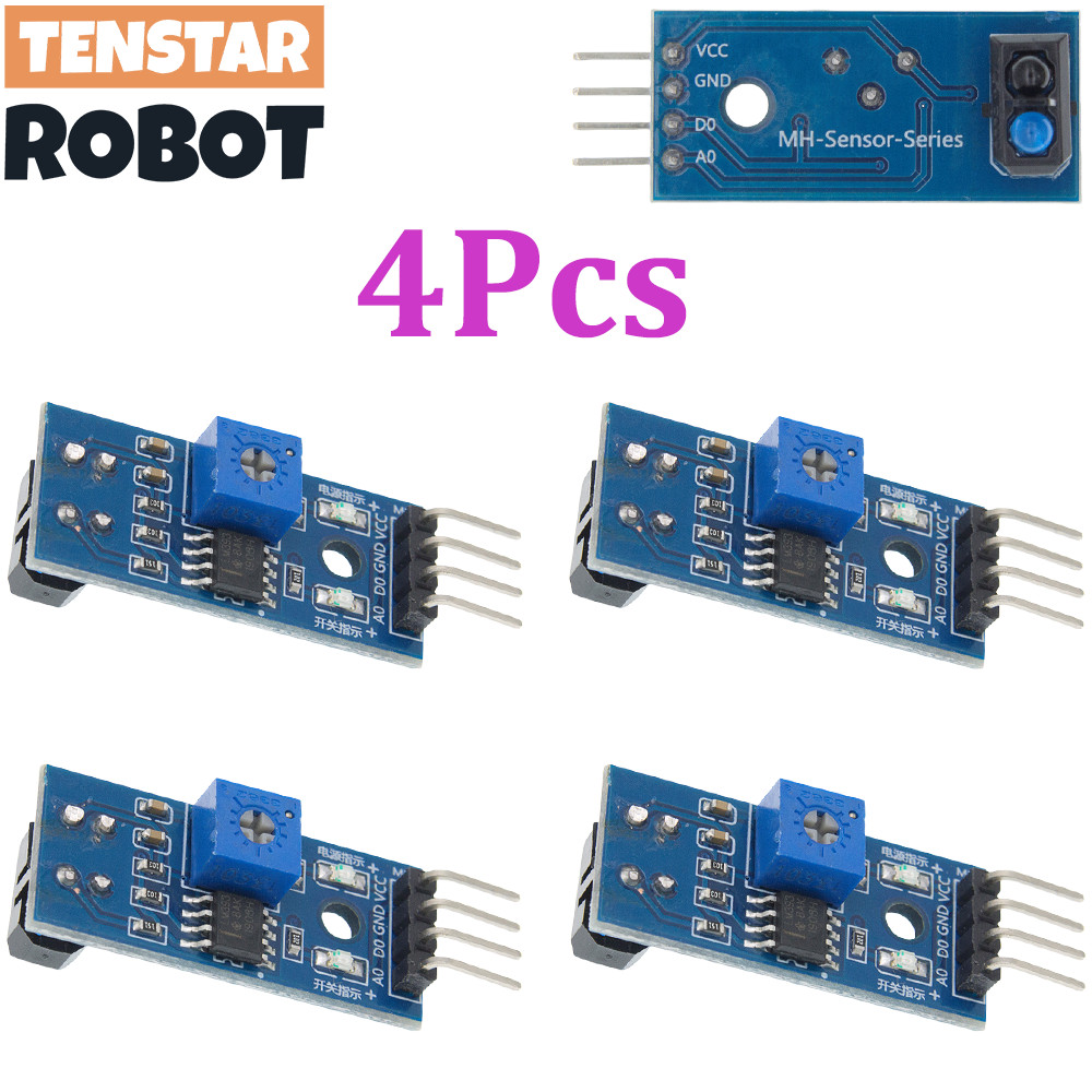 Jual 4Pcs TCRT5000 Infrared Reflective Sensor IR Photoelectric Swit ...