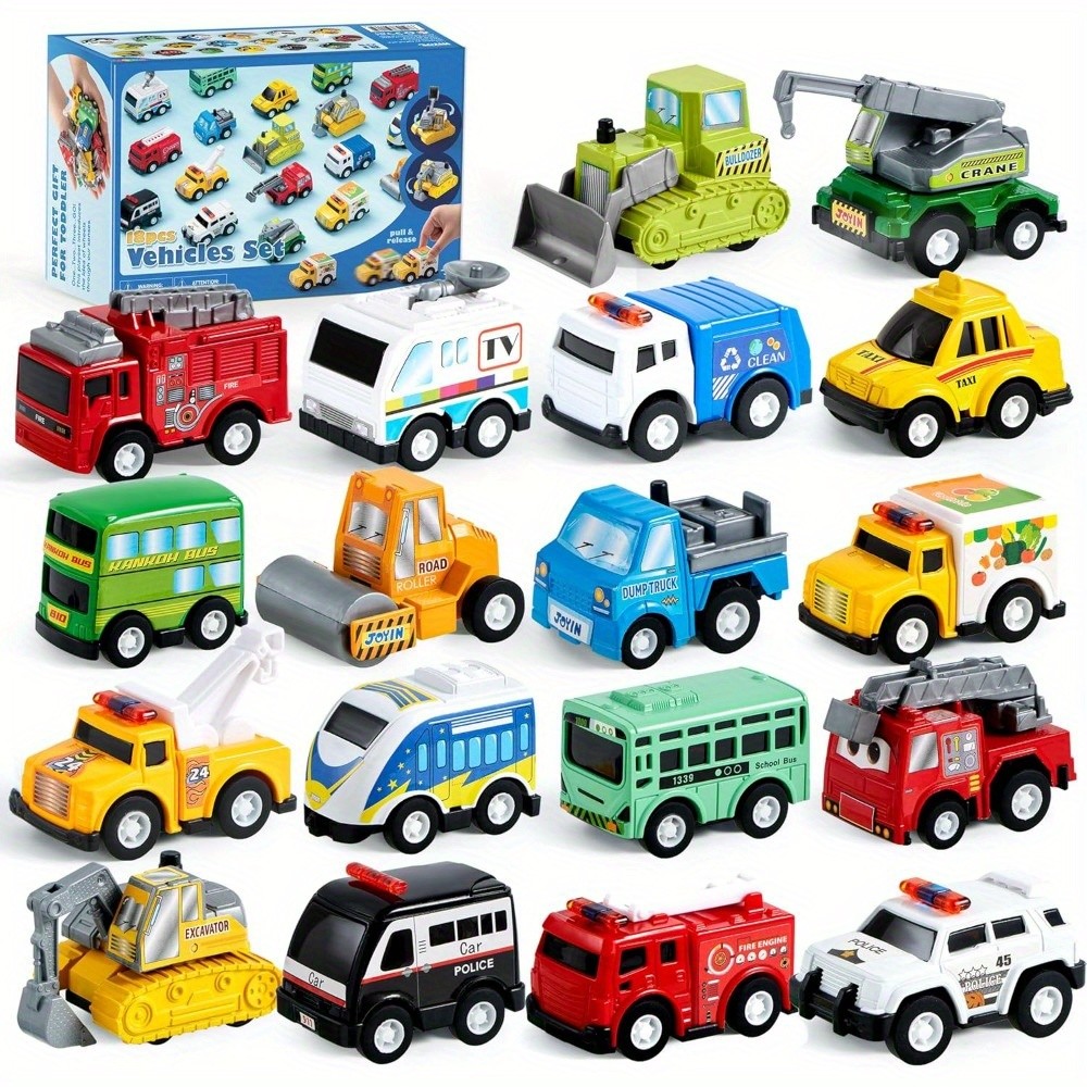 Jual SYNCFUN 18pcs Tarik Kembali Mobil Kota dan Truk Set Kendaraan ...