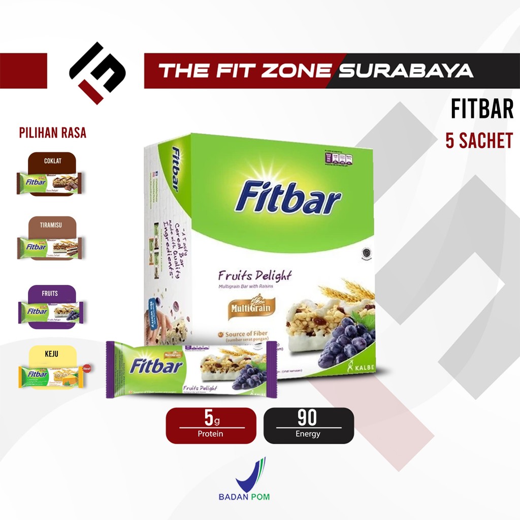 Jual FITBAR Multigrain Bar 1 Box Isi 5 Pcs Snack Sehat Bar Camilan Food ...