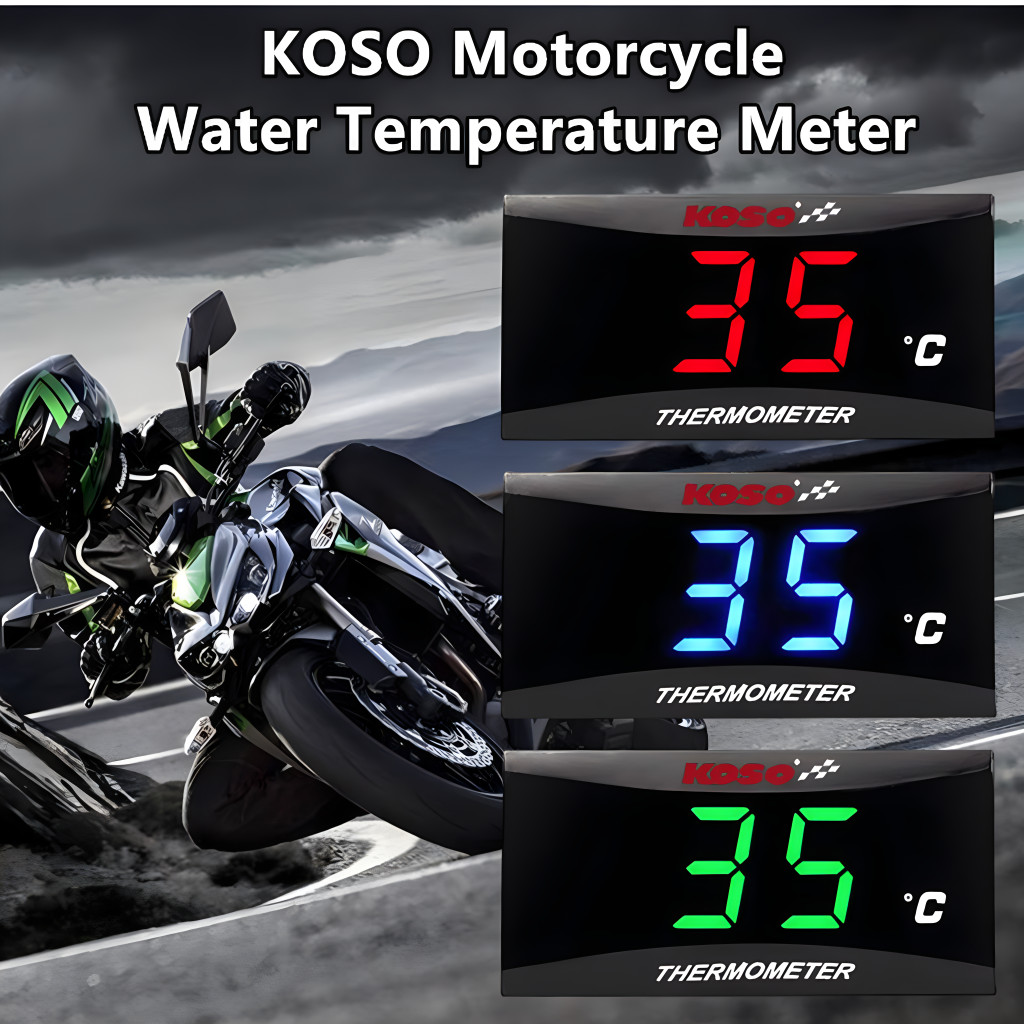 Jual KOSO Motorcycle Water Temperature Mini Meter Universal LCD Digital ...