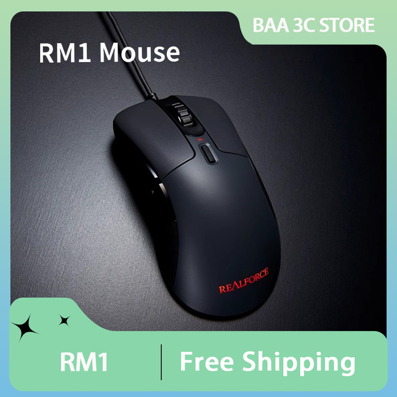 Jual Realforce rm1 capacitor estático mouse com fio pwm3360 12000dpi 6 ...