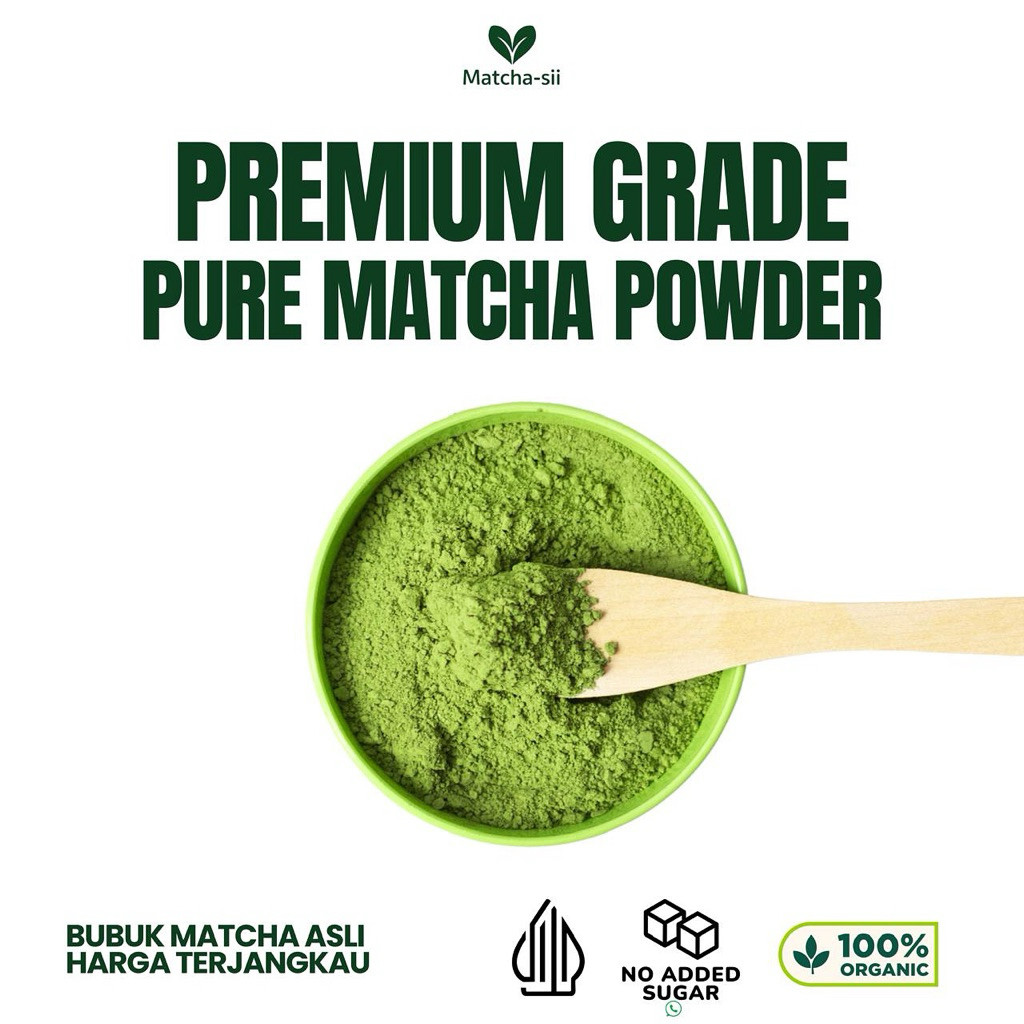 Jual MATCHASII Premium Grade Pure Japanese Matcha 100% Asli – Bubuk ...