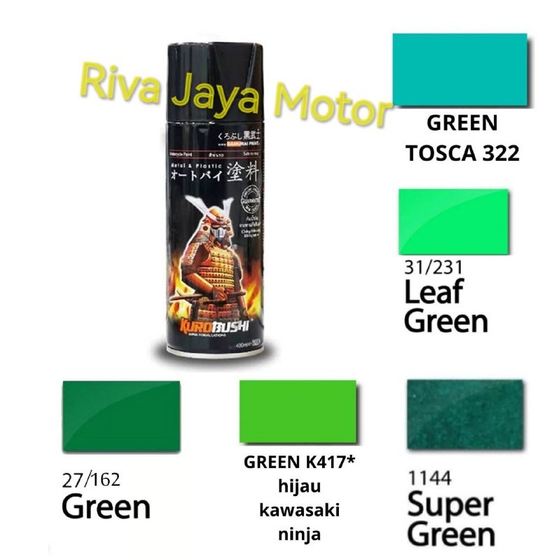 Jual Cat Semprot Pilok Pilox Samurai Paint Spray 400 ML Hijau Green ...