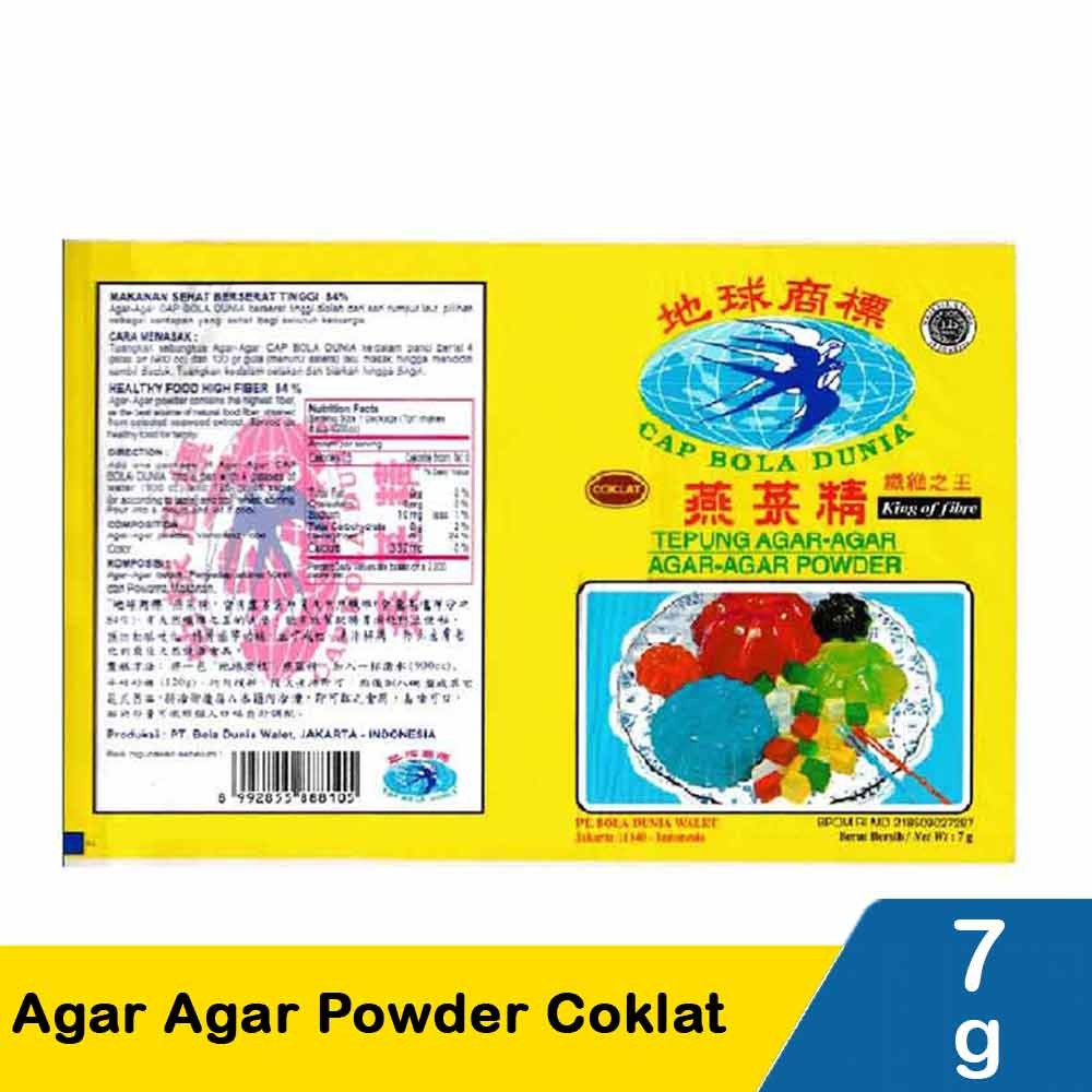 Jual BOLA DUNIA AGAR AGAR POWDER COKLAT 7g | Shopee Indonesia