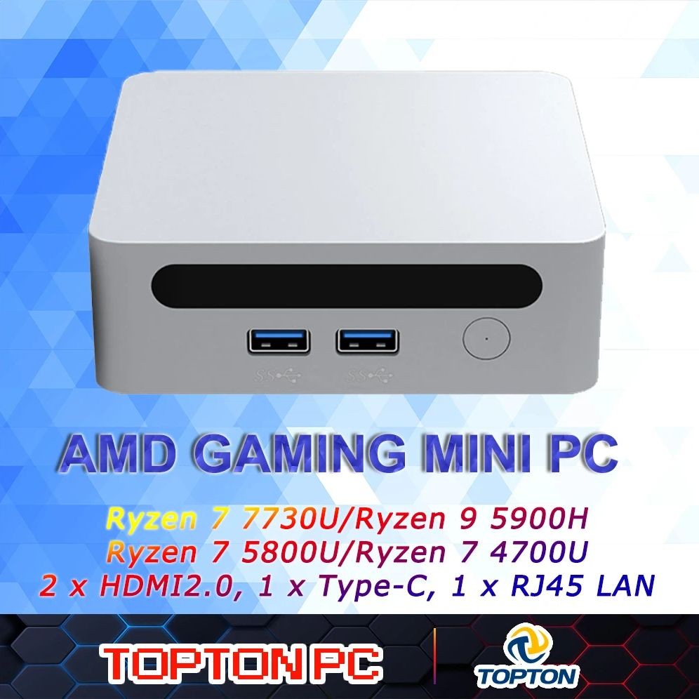 Jual Mini PC AMD Ryzen 7 7730U 7 5800U Radeon 680M, Compact Aluminium ...