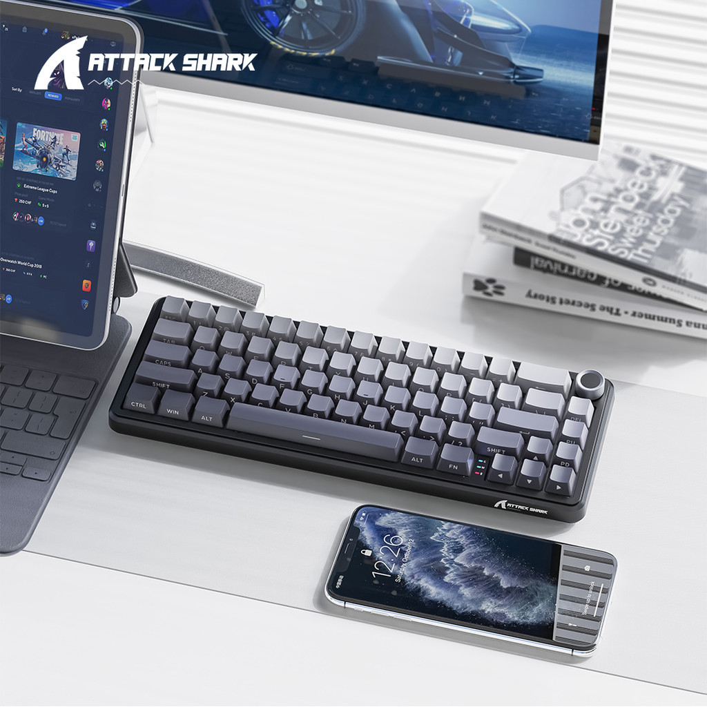 Jual Attack Shark X66 Wireless Meanical Keyboard,RGB Lighting,Hot ...