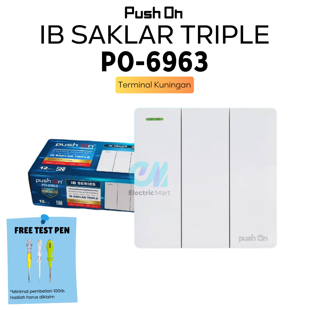 Jual Push On IB Saklar Triple + Inbowdus Inbow 3 Saklar PO-6963 Skakel ...
