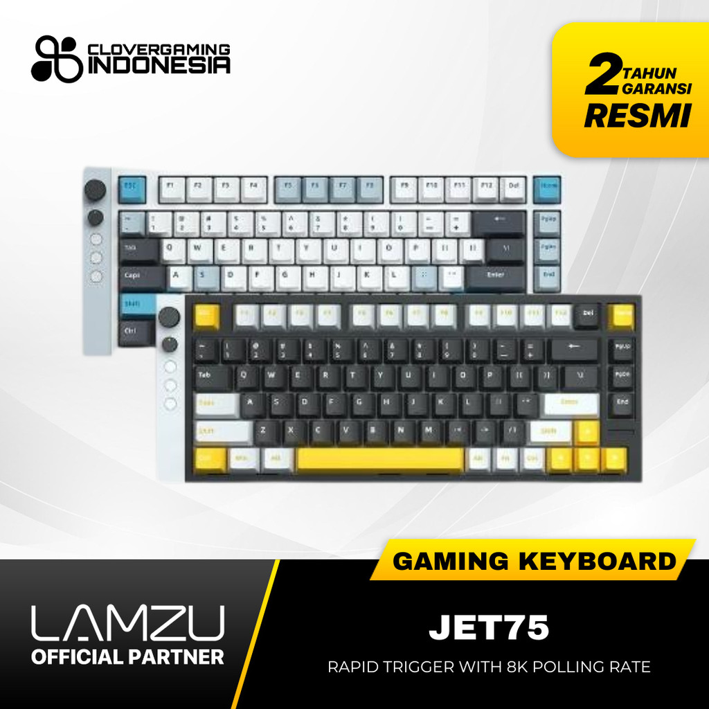 Jual Lamzu Jet75 Jet-75 Wired Gaming Keyboard HE Magnetic Hall Effect Rapid Trigger with 8K ...