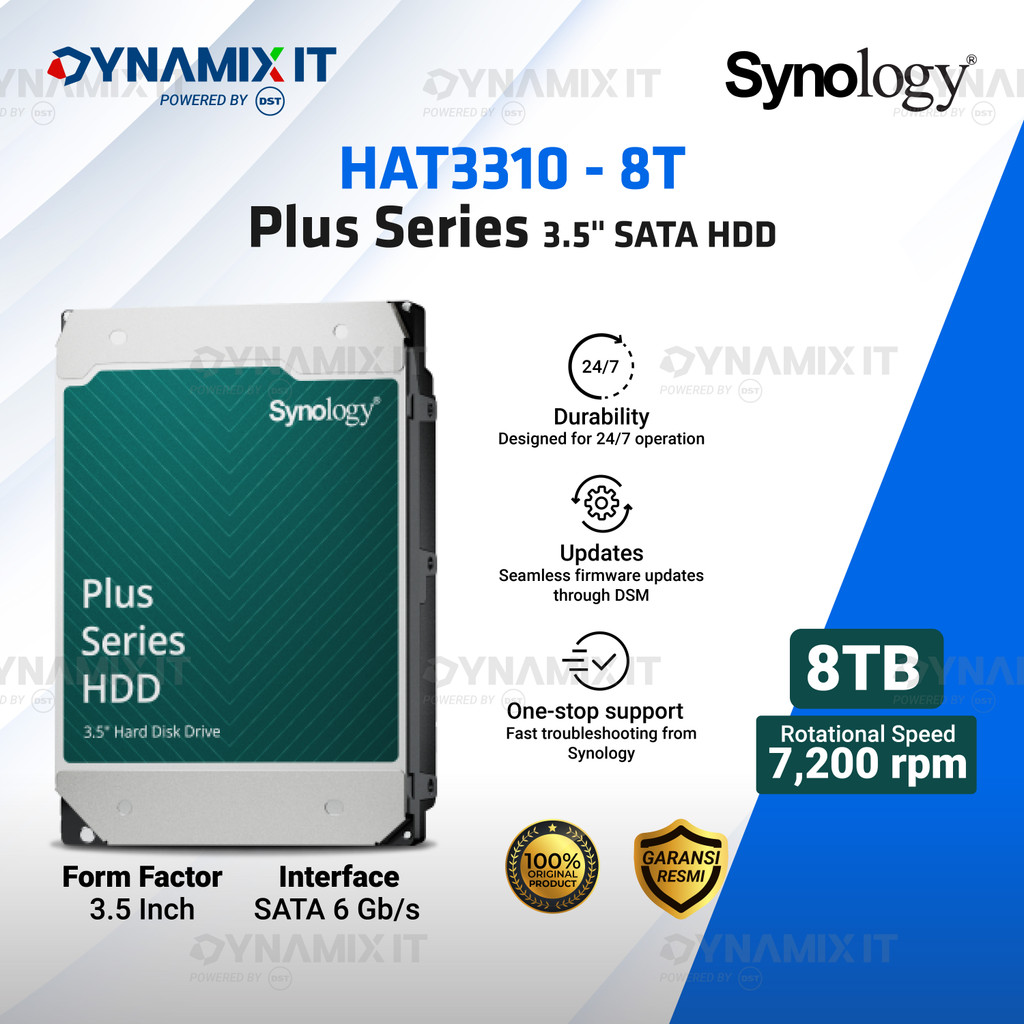 Jual Synology HDD Plus Series HAT3310-8T 8TB 3.5" SATA Harddisk ...