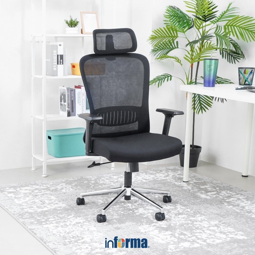 Jual Informa G Santos Kursi Kantor Sandaran Tinggi - Hitam Tempat Duduk ...