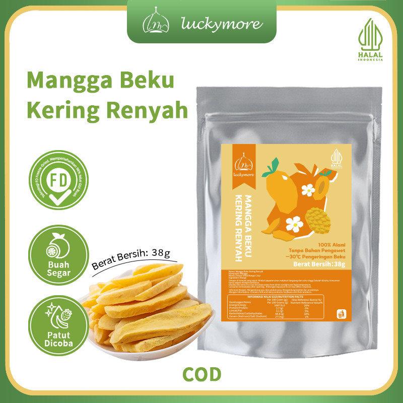 Jual 【Luckymore】HALAL Mangga Beku Kering Renyah 38gr, Keripik Mangga ...