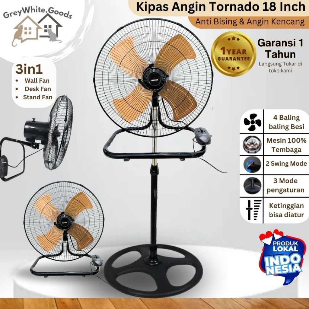 Jual bpl - Kipas Angin Besi Tornado JUMBO 18 Inch 16 Inch 12 Inch 3in1 ...