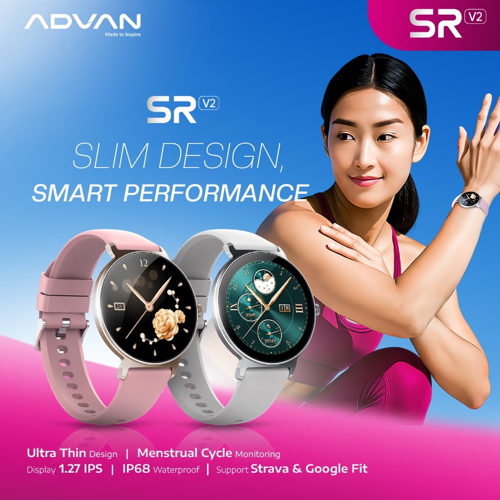Jual [NEW LAUNCH] ADVAN Smartwatch SR V2 | AI Voice Assistant ...