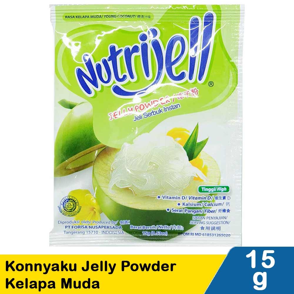 Jual NUTRIJELL KONNYAKU JELLY POWDER KELAPA MUDA 15g | Shopee Indonesia