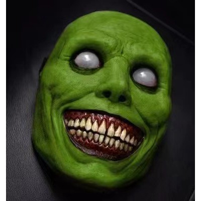 Jual Evil Devil Mask Smiling Scary Halloween Mask and White Eyes Demon ...