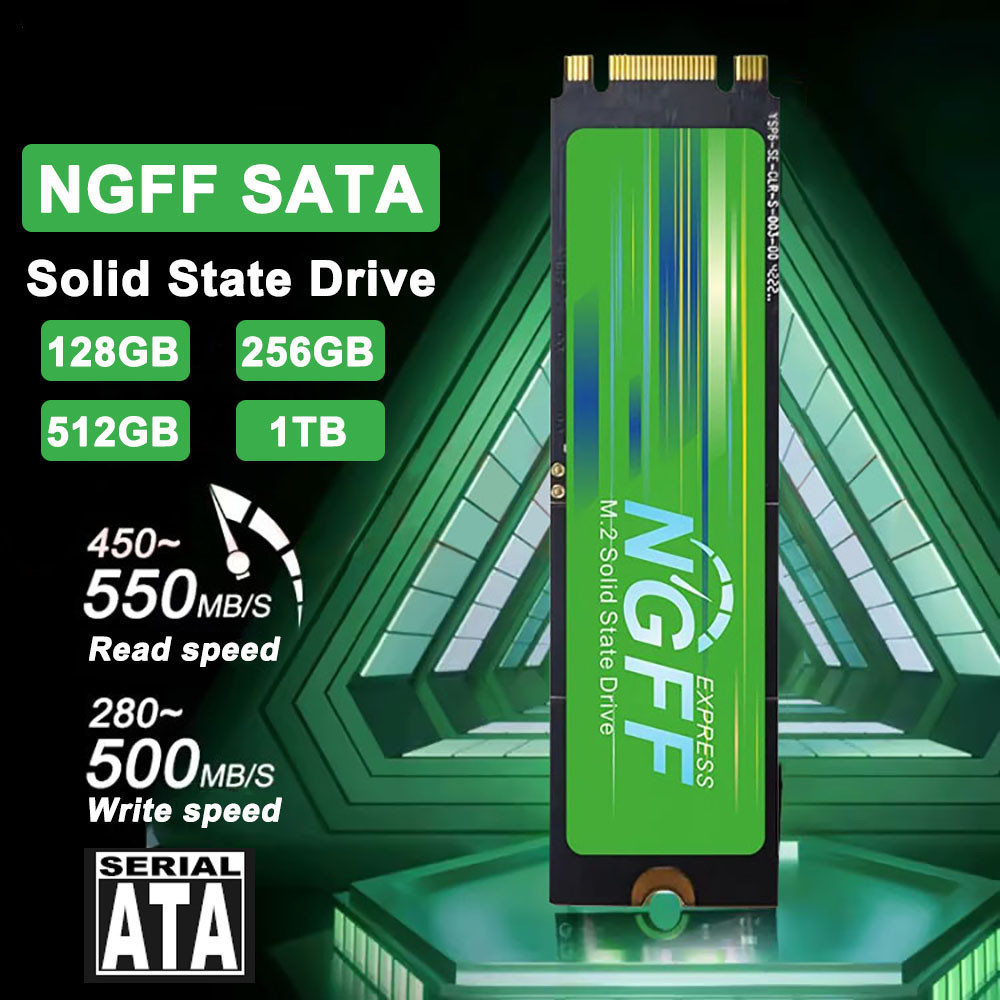 Jual M.2 SATA SSD 1TB SATA3 Solid State Drive Disk 550MB/S Read Speed 512GB 256GB 128GB 2280mm ...