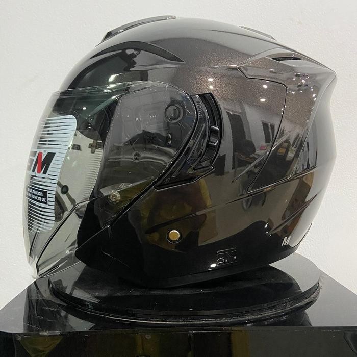 Jual GM FURY WARNA SOLID HELM OPEN FACE DOUBLE VISOR - GUNMATE GLOSY, M ...