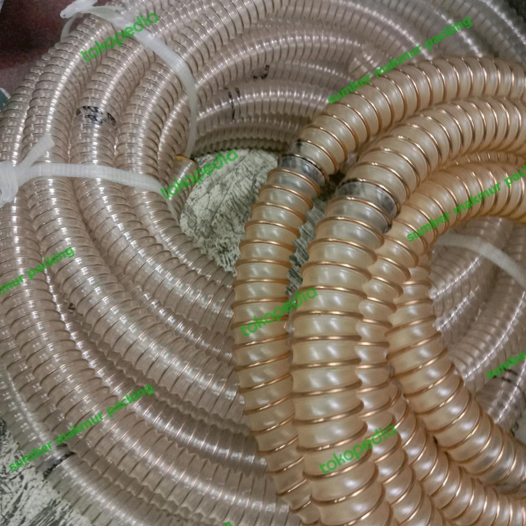 Jual selang fleksibel pu ducting vacum 1 inch fleksibel hose ducting ...