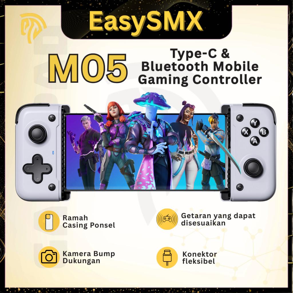 Jual EasySMX M05 [GARANSI 1 TAHUN] Mobile Gaming Controller for Android iphone 15 Series Type-C ...