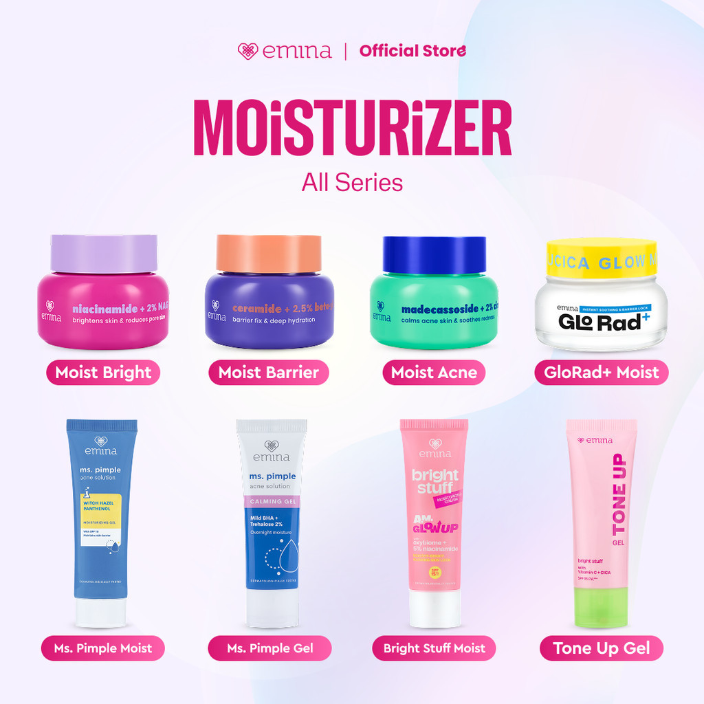 Jual Emina Moisturizer All Series - Water Moisturizer Gel, Moisturizing ...