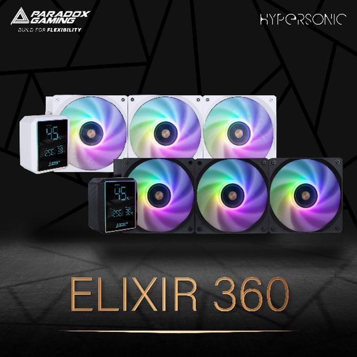 Jual PARADOX GAMING HYPERSONIC ELIXIR 360 ARGB CPU COOLER | BLACK ...