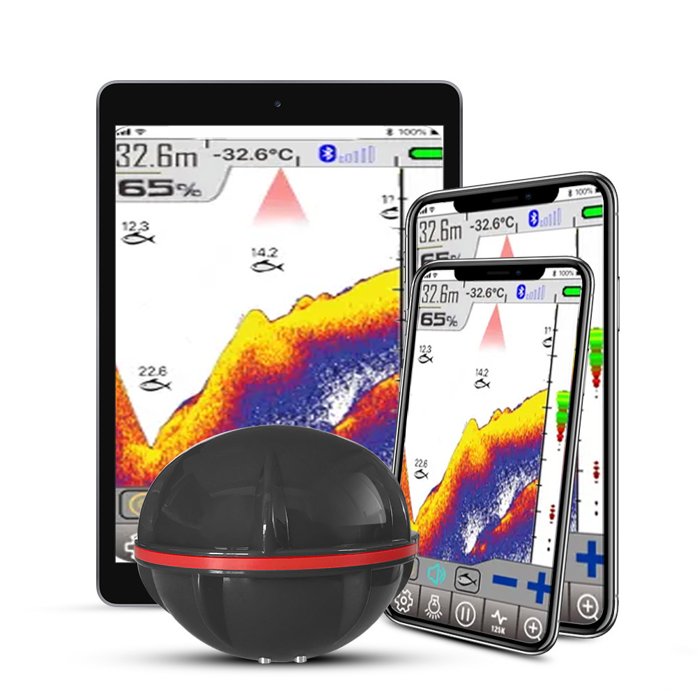 Jual New Smart Fishfinder Fish finder Shore Tablet Boat 125KHz Lake 60M ...