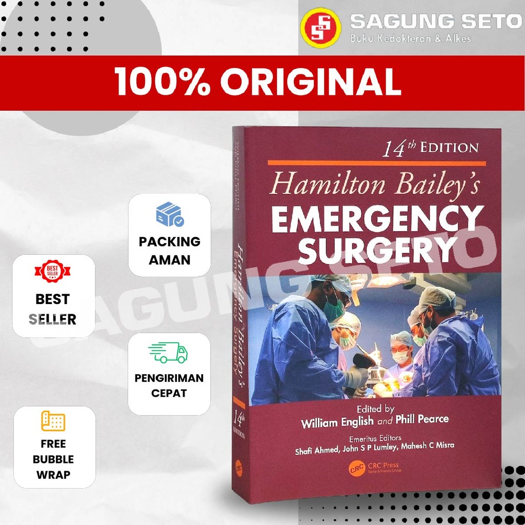 Jual BUKU HAMILTON BAILEYS EMERGENCY SURGERY 14ED - WILLIAM ENGLISH ...