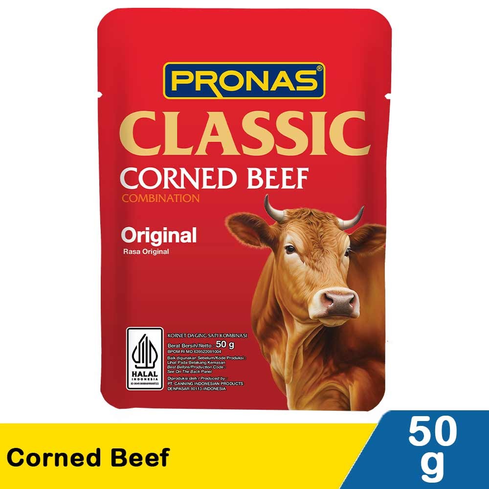 Jual PRONAS CORNED BEEF CLASSIC 50g | Shopee Indonesia