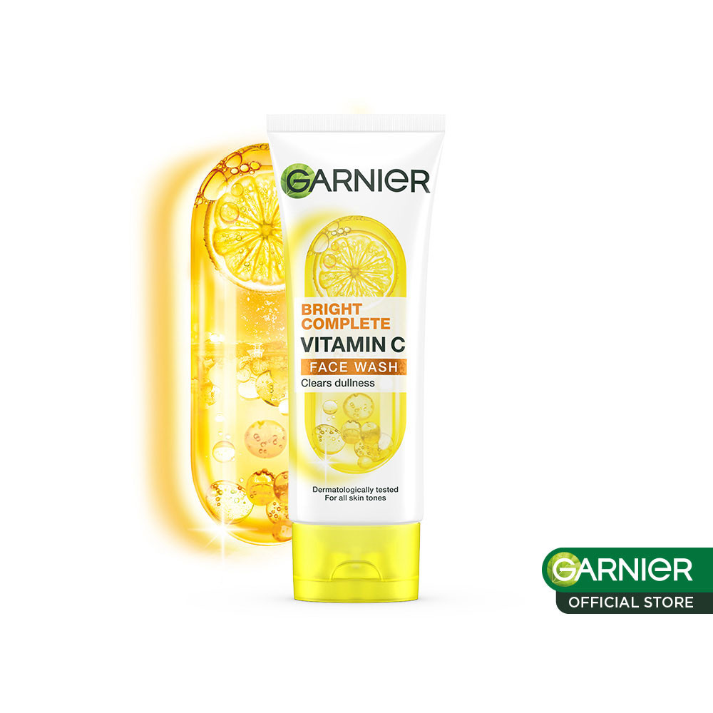Jual GARNIER BRIGHT COMPLETE VIT C FACIAL WASH 100mL | Shopee Indonesia