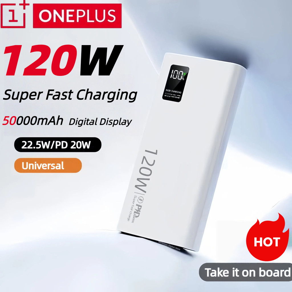 Jual ONEPLUS 120W Power Bank 50000mAh High Capacity Portable Fast ...