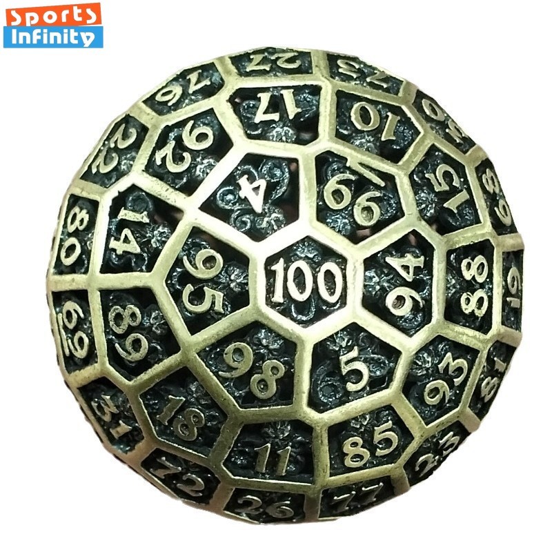 Jual Running Group COC 100 Sided Metal Number Dice D100 Hollow TRPG Dnd ...