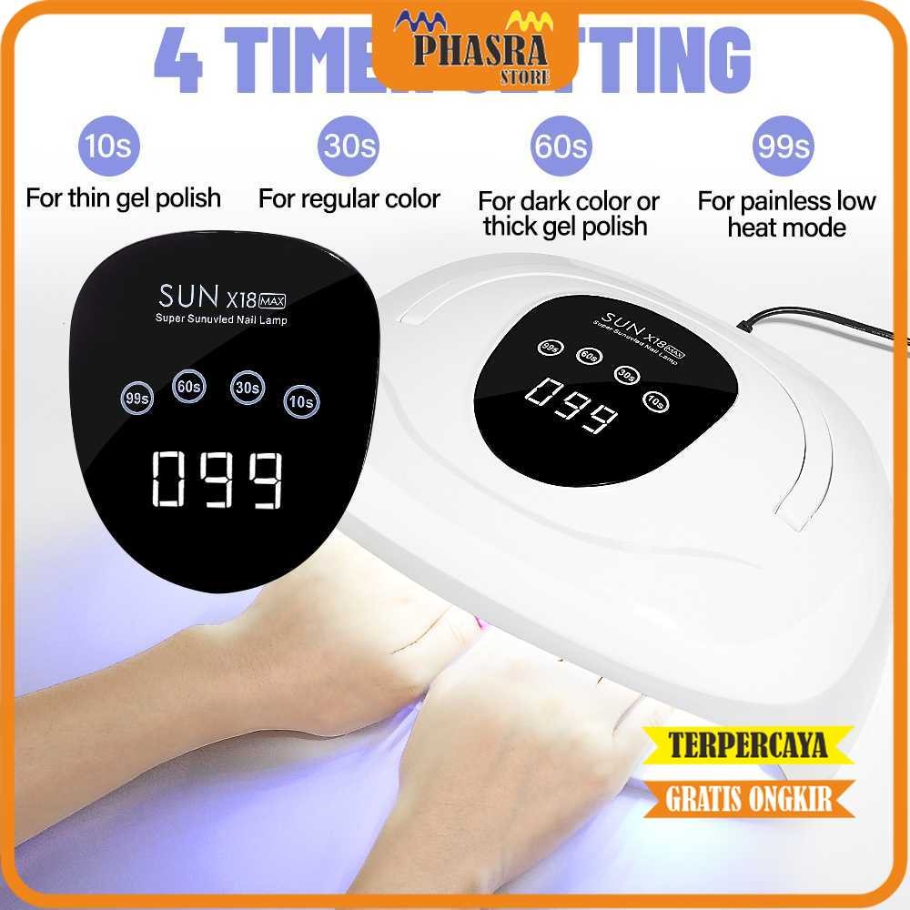 Jual SUN Pengering Kutek UV Lamp Nail Dryer Sensor LCD Display 72 LED ...