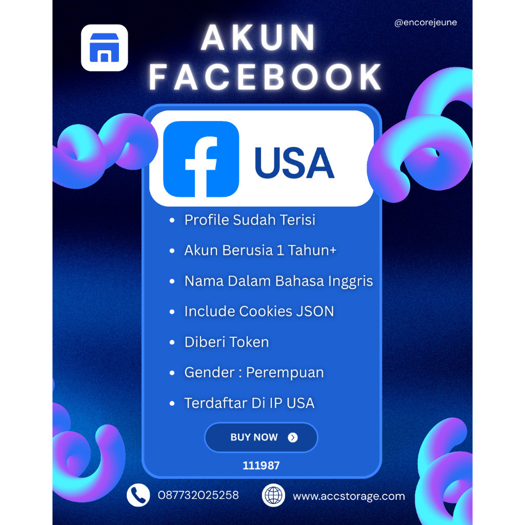Jual Akun Facebook Old | USA | Umur 1 Tahun | Fresh | Include Cookies ...