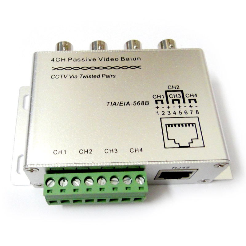 Jual UTP 4CH channel Passive Video Balun BNC CCTV Transceiver Receiver ...
