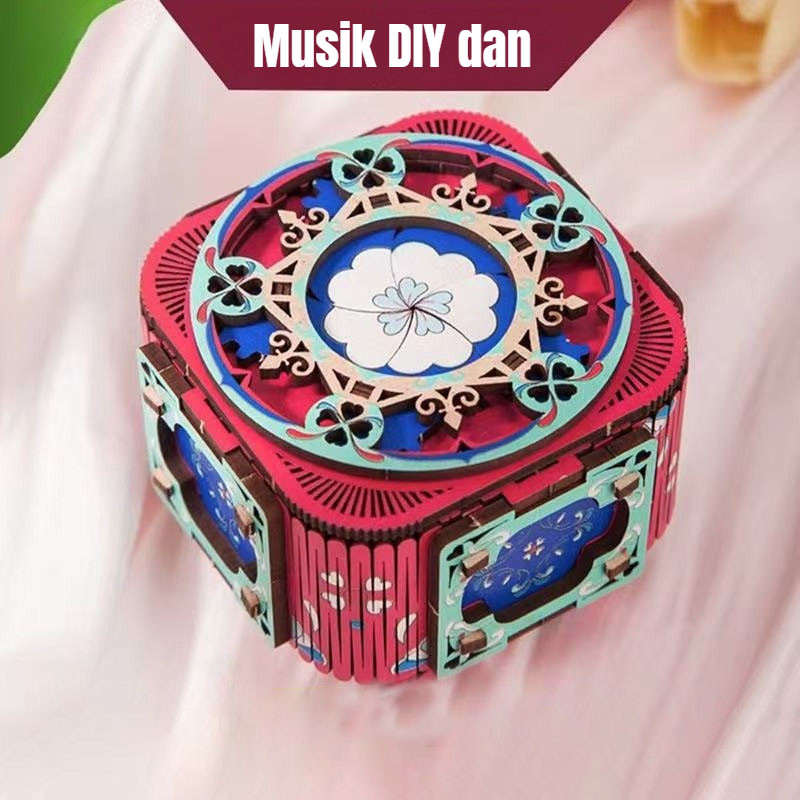 Jual Kotak Musik 3D Baru Dengan Lampu, Kotak Perhiasan Rakitan Diy ...