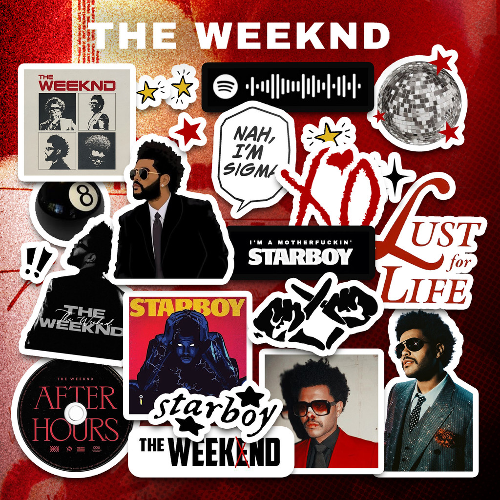 Jual THE WEEKND Sticker Pack | Stiker Tahan Air Anti Luntur | Stiker ...