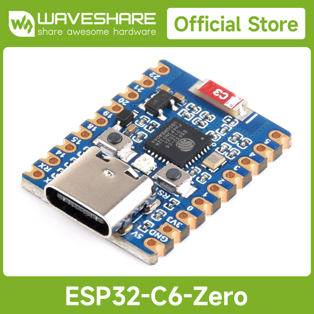 Jual Waveshare ESP32-C6 Mini Development Board, Dual Processors Based ...