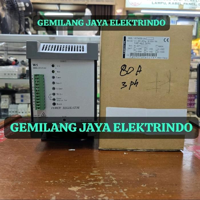 Jual POWER REGULATOR SIPIN THRISTOR W5TP4V080-24J 3PHASE 80AMPER 200 ...
