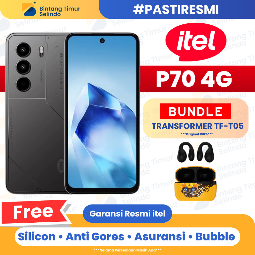 Jual iTel P70 Free Case Powerbank 4/128GB | 6.67inc | Helio G50 ...
