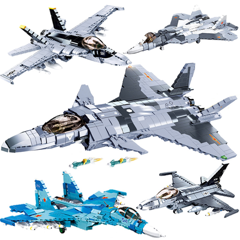 Jual Sluban WW2 Military F-14 Su-27 F/A-18 Fighter Air Weapon Buig ...