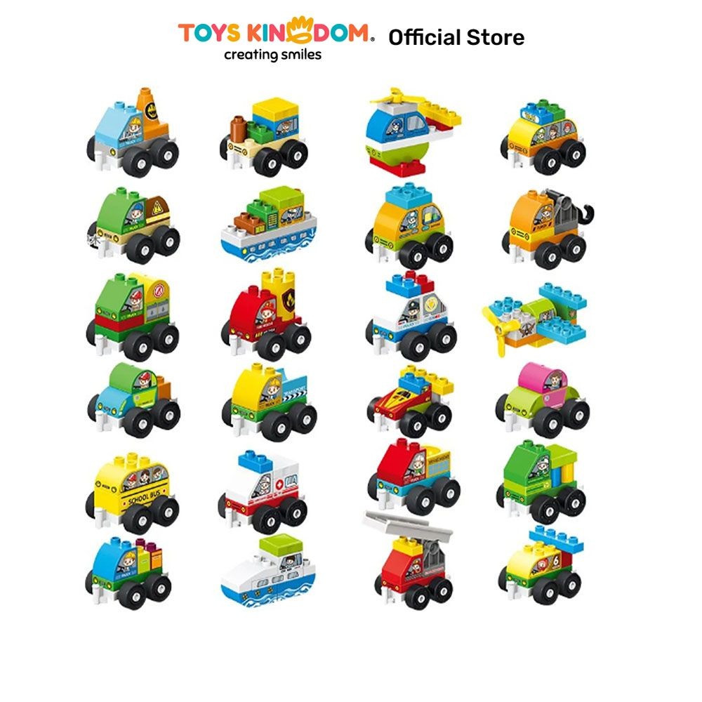 Jual Toys Kingdom Bricks Kingdom Funny Mini Block Small Car Random Kids ...